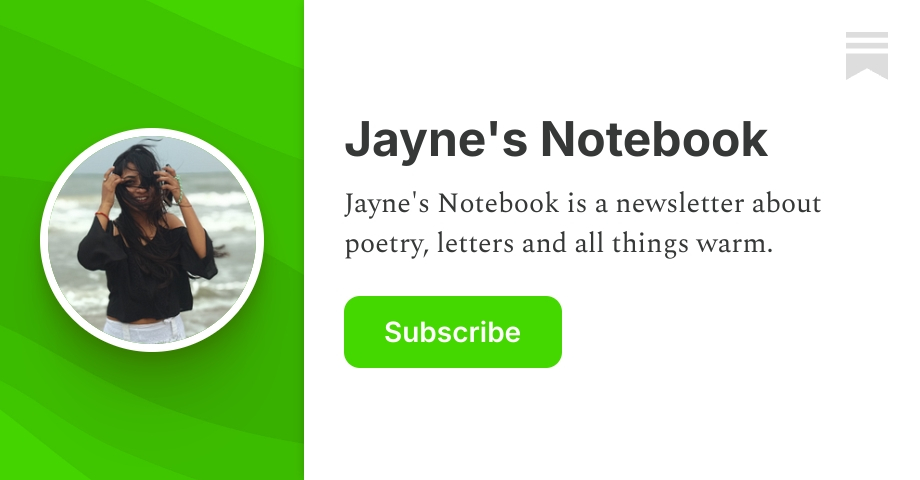 Jayne's Notebook | Harshita | Substack