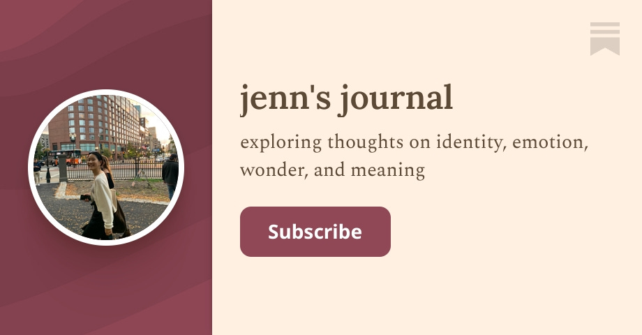 jenn's journal | jennifer tsai | Substack