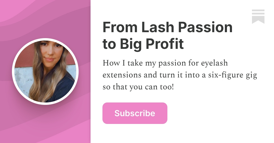 From Lash Passion to Big Profit | Jenny | Substack