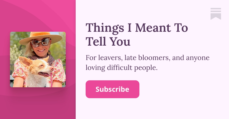 Things I Meant To Tell You | Jenny Skoog | Substack