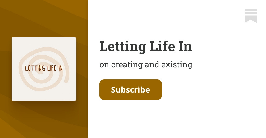 Letting Life In | Jessica Knight | Substack