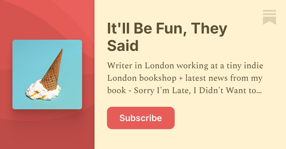 It'll Be Fun, They Said | Jess Pan | Substack