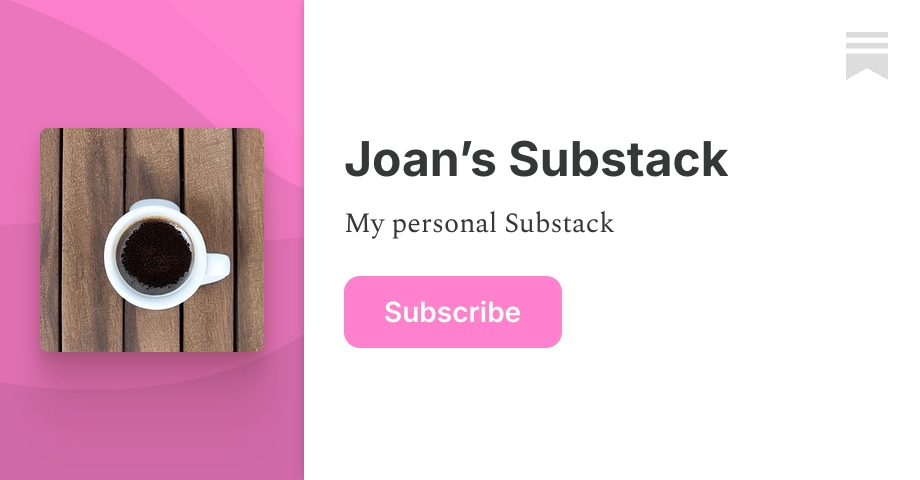 Joan’s Substack | Joan Barker | Substack