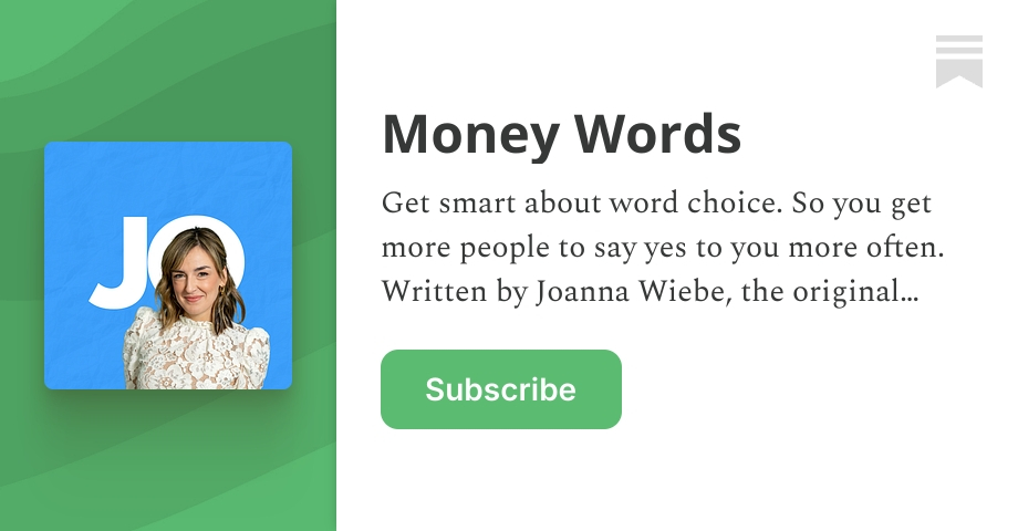 Money Words | Joanna Wiebe | Substack