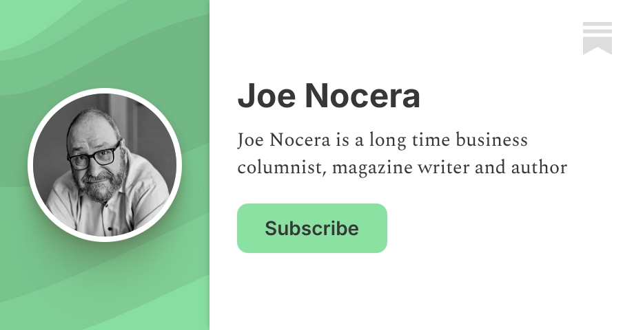 Joe Nocera | Substack