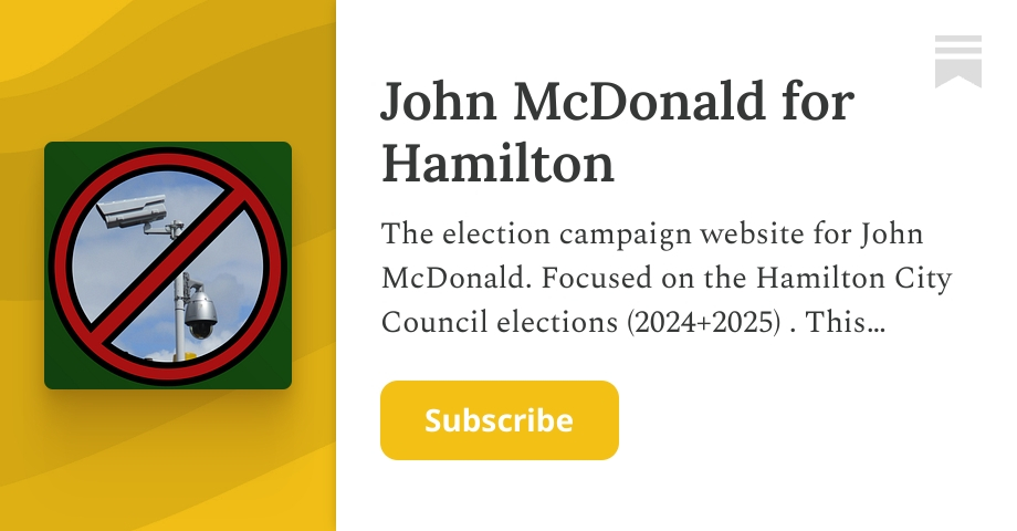 John McDonald for Hamilton | Substack