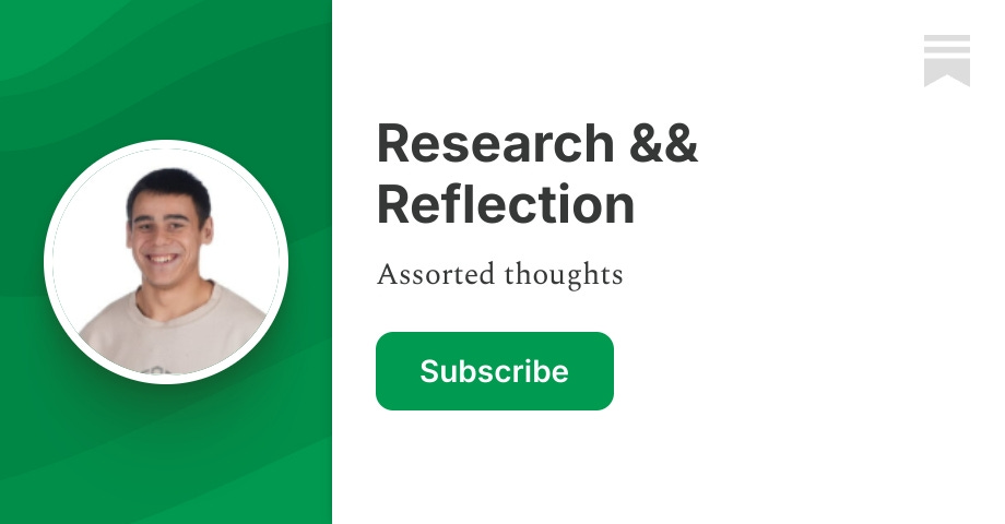 Research && Reflection | Joseph S. Boyle | Substack