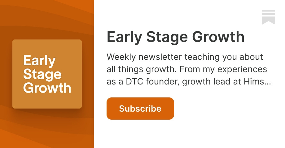 Early Stage Growth | Josh Lachkovic | Substack Early Stage Growth | Josh Lachkovic | Substack