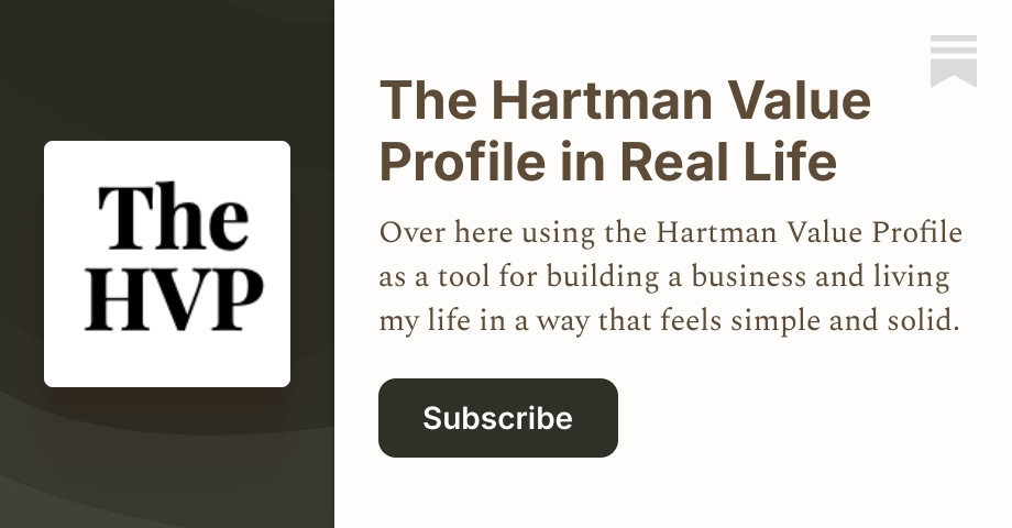The Hartman Value Profile in Real Life | Joy Lavallee | Substack