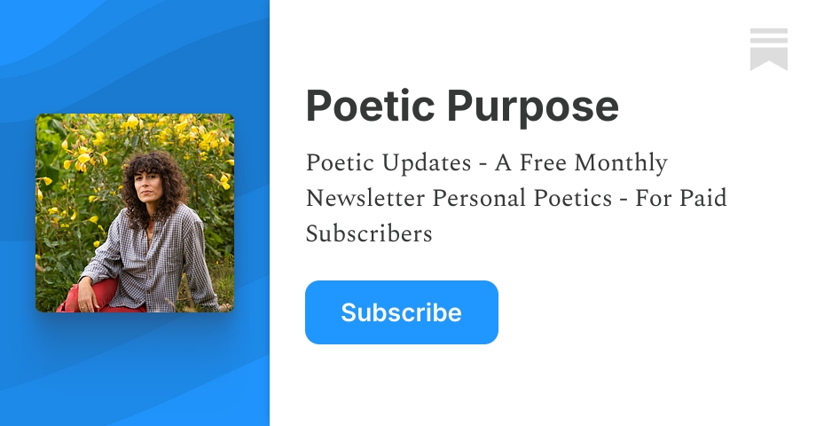 Poetic Purpose | Jacqueline Suskin | Substack