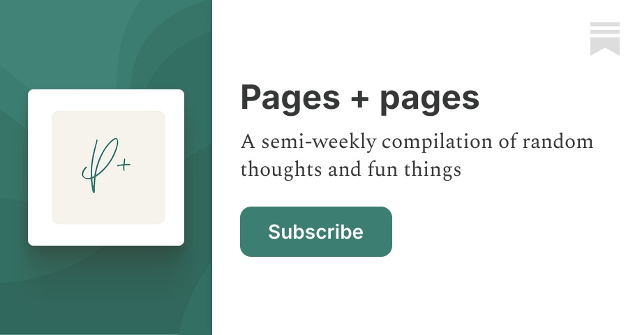 Pages + pages | Julia | Substack