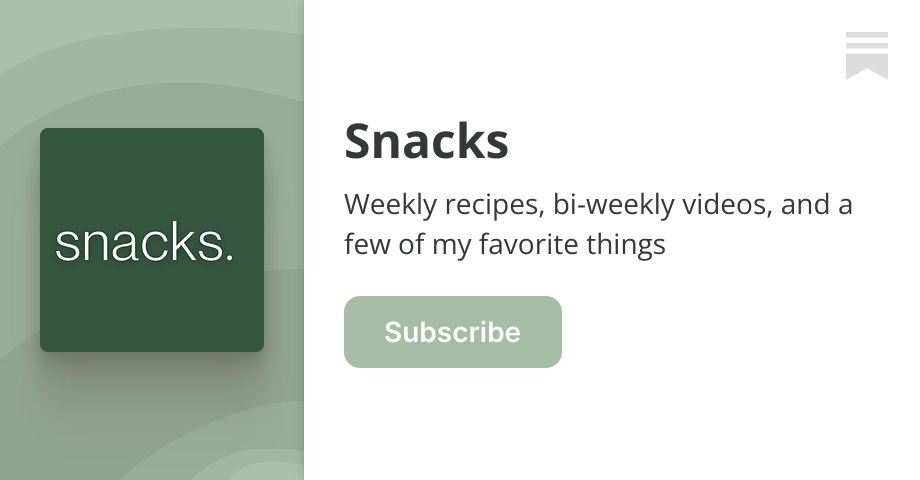 Snacks | Justine Doiron | Substack