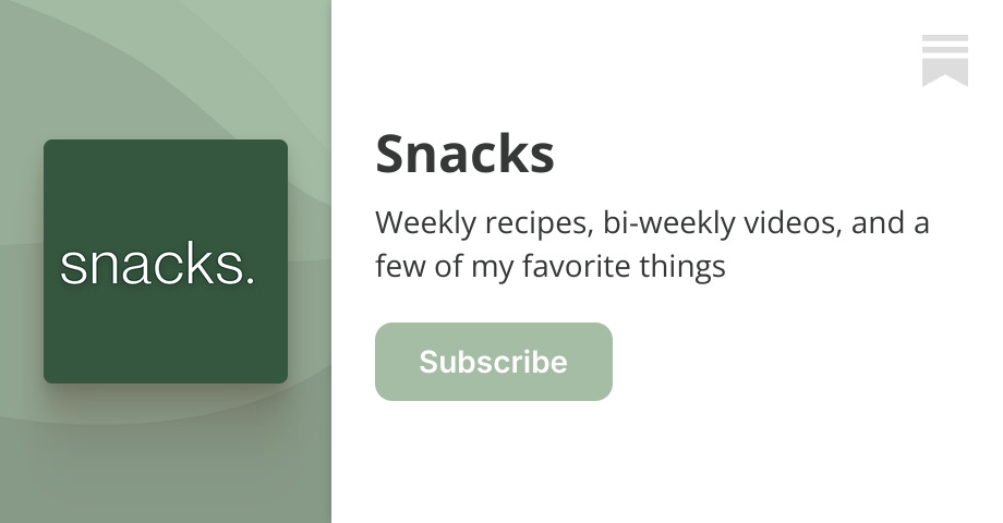 Snacks | Justine Doiron | Substack