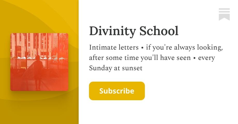 Divinity School | Kasia Nikhamina | Substack