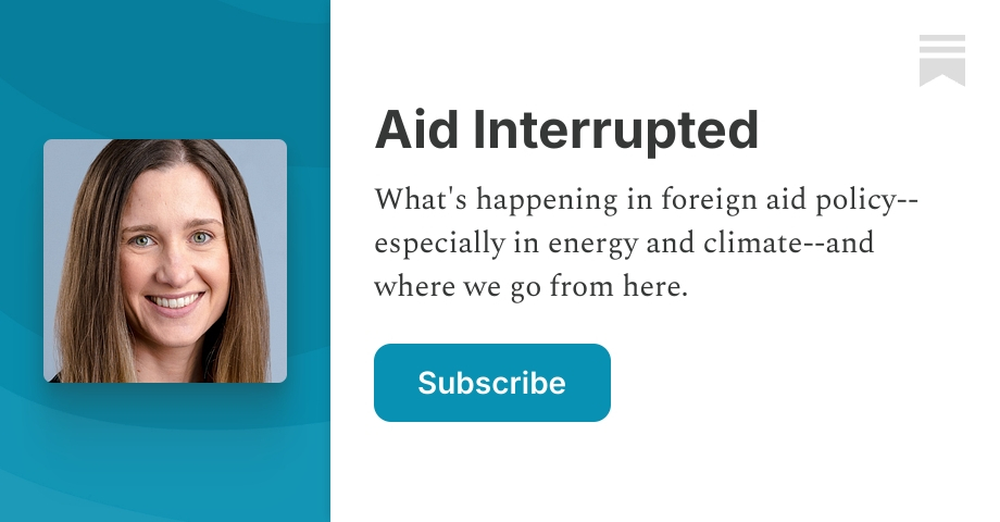 Aid Interrupted | Katie Auth | Substack