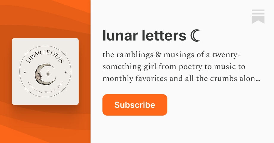 lunar letters ☾ | Keelin Jade | Substack