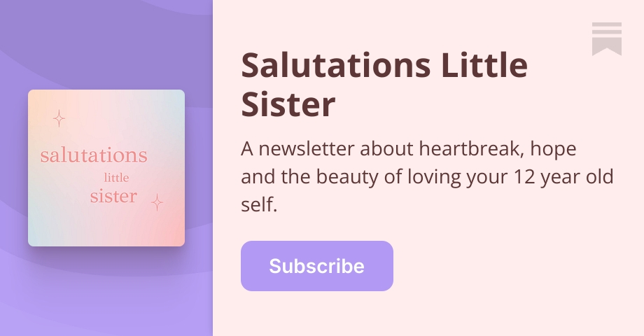 Salutations Little Sister | Kiersten Lyons | Substack