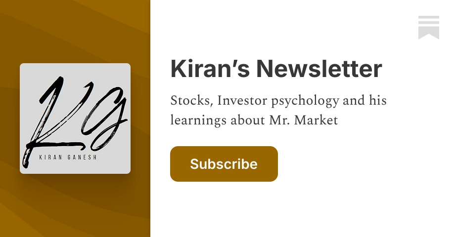 Kiran’s Newsletter | Kiran Ganesh | Substack