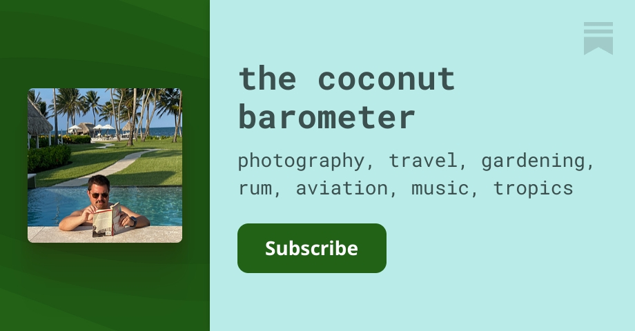 the coconut barometer | Adam Reeder | Substack
