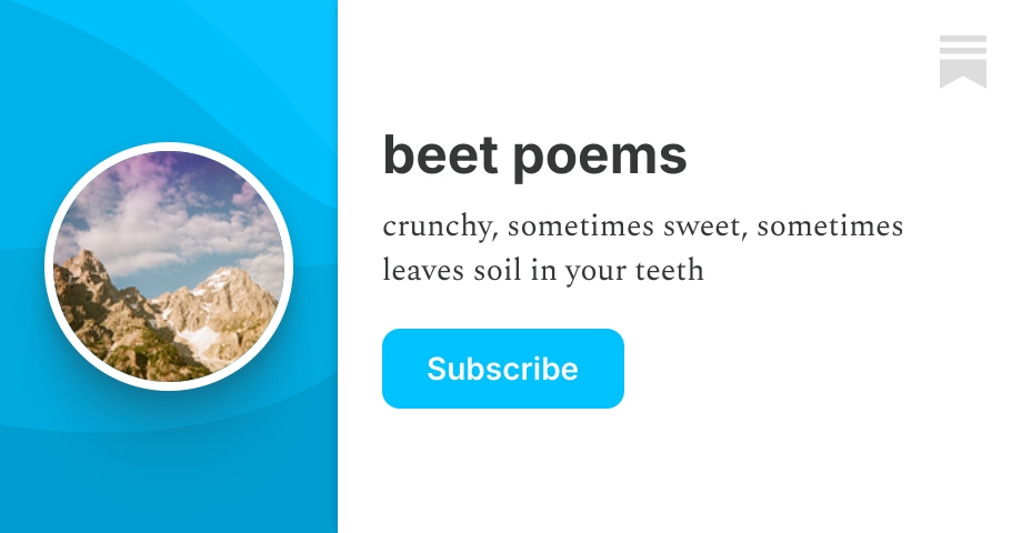 beet poems | Isaac | Substack