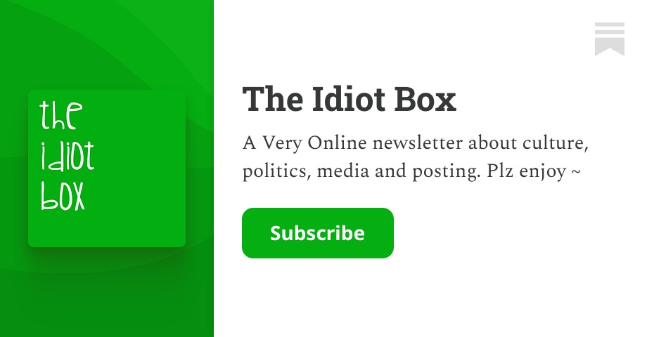 The Idiot Box | KT Nelson | Substack