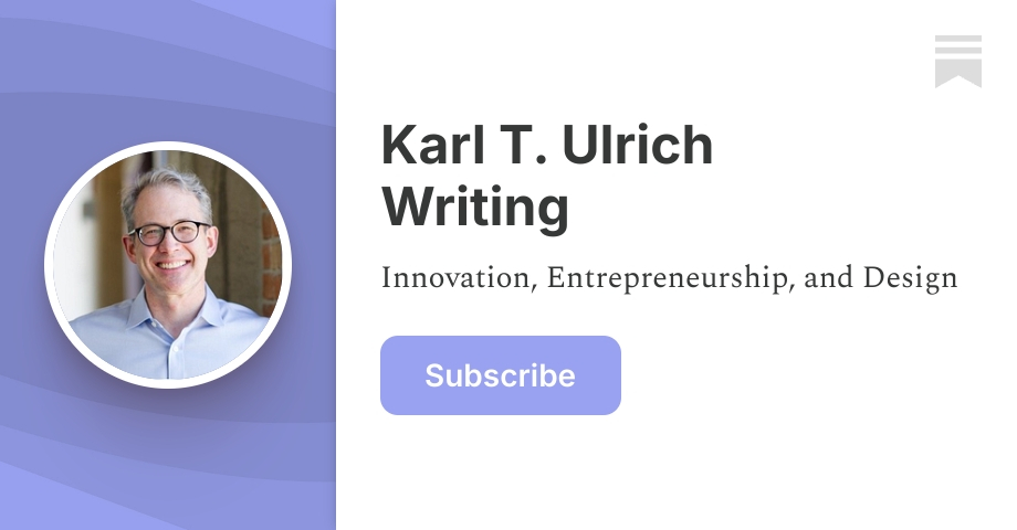 Karl T. Ulrich Writing | Karl Ulrich | Substack