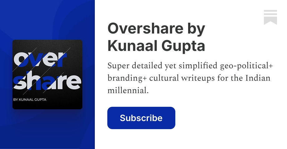 Overshare by Kunaal Gupta | Substack