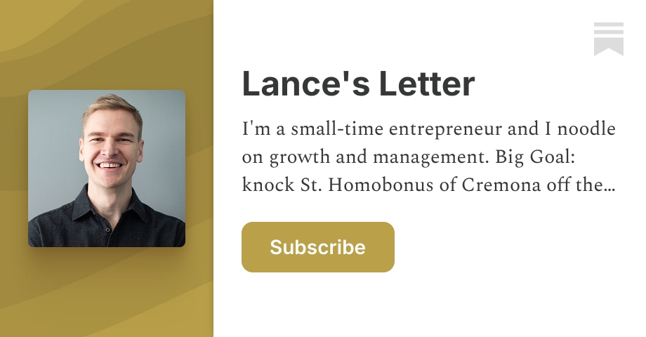 Lance's Letter | Lance Johnson | Substack