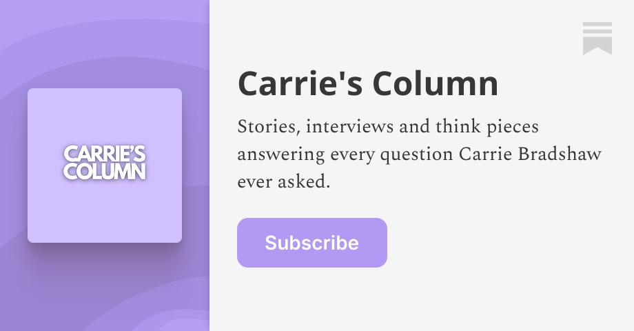 Carrie's Column | Laura Read | Substack