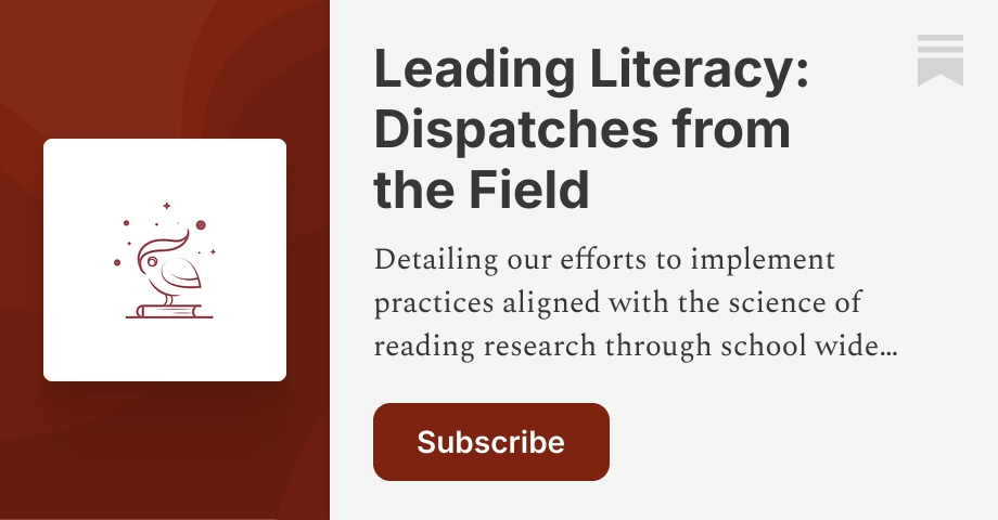 Leading Literacy: Dispatches from the Field | Brooke Wilkins | Substack