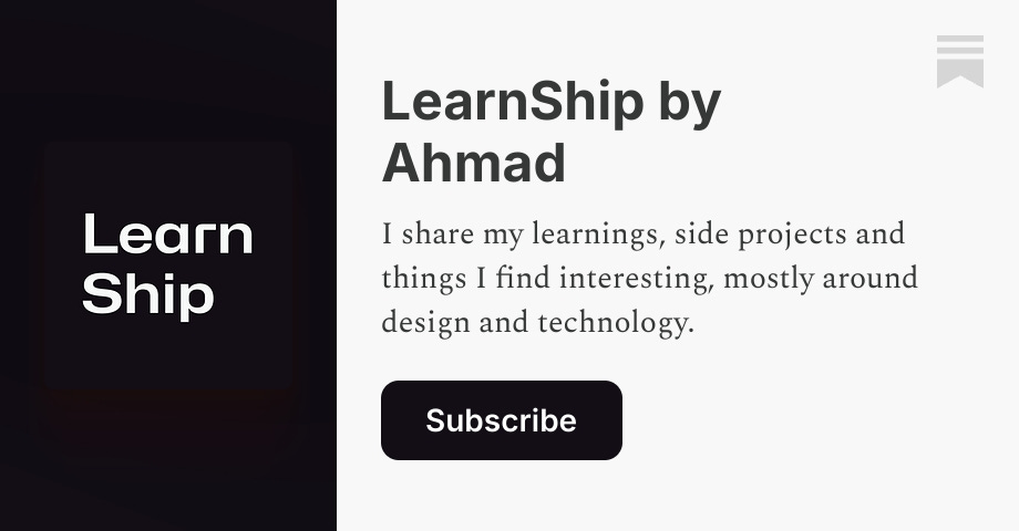 LearnShip by Ahmad | Ahmad-Tijani Bashorun | Substack