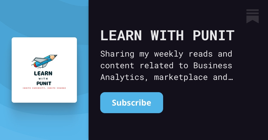 LEARN WITH PUNIT | PUNIT SHAH | Substack