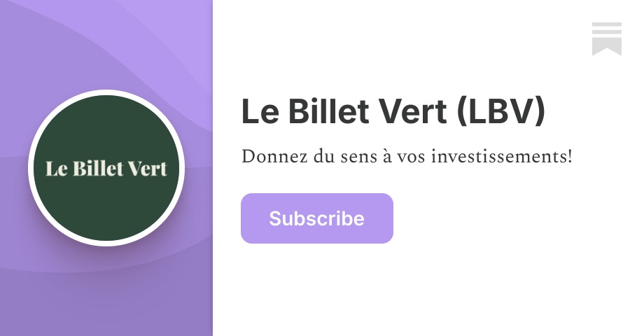 Le Billet Vert (LBV) | Franklin du Billet Vert | Substack