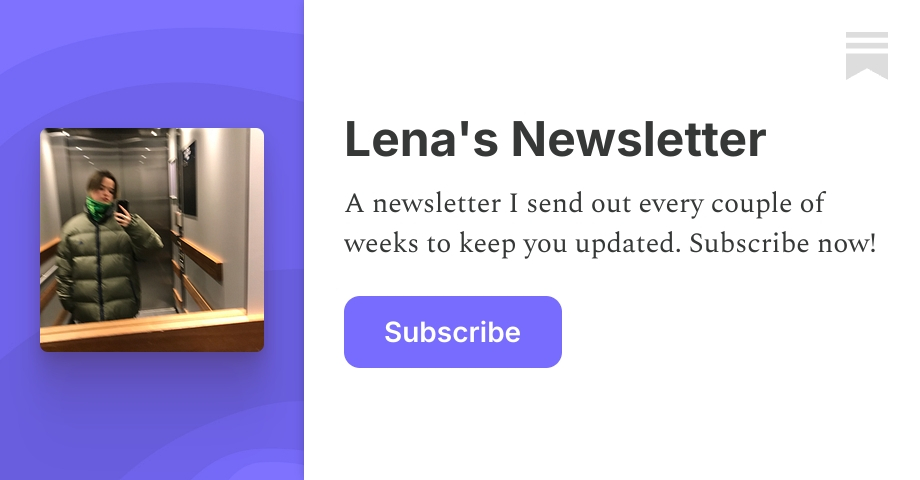Lena's Newsletter | Lena Hessels | Substack