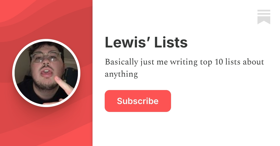 Lewis’ Lists | Lewis Watkin | Substack