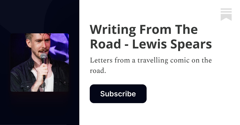 Writing From The Road - Lewis Spears | Substack