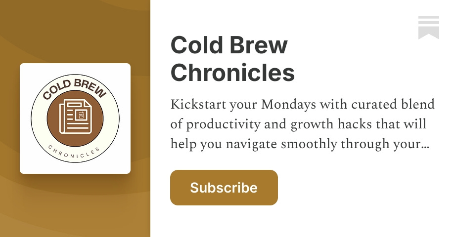 Cold Brew Chronicles | Ayesha Afreen | Substack