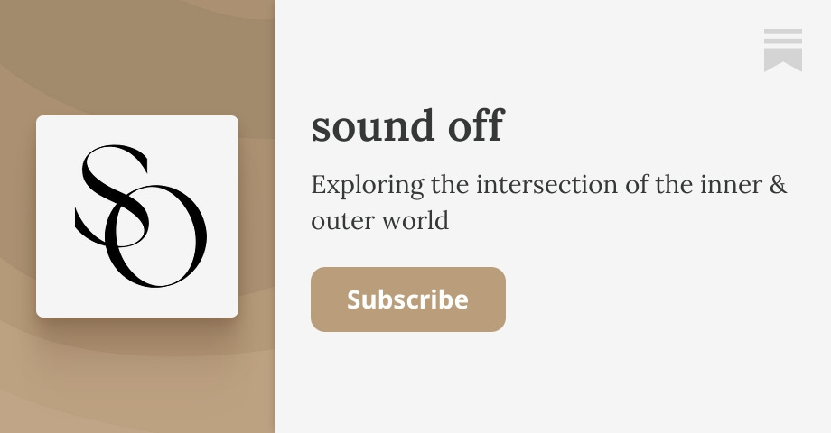 sound off | Lily Montasser | Substack