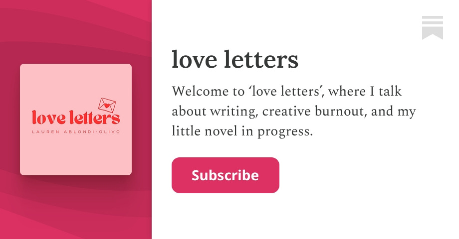 love letters | Lauren Ablondi Olivo | Substack