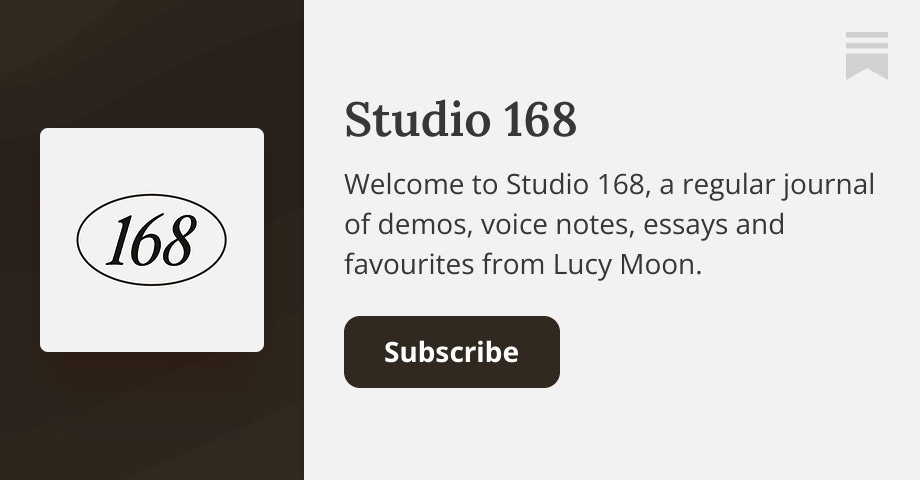 Studio 168 | Lucy Moon | Substack
