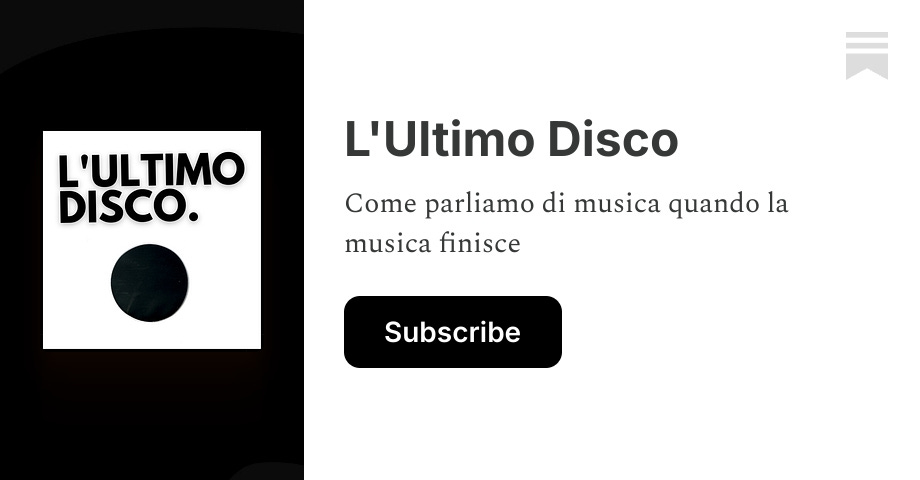 L'Ultimo Disco | Giovanni Coppola | Substack