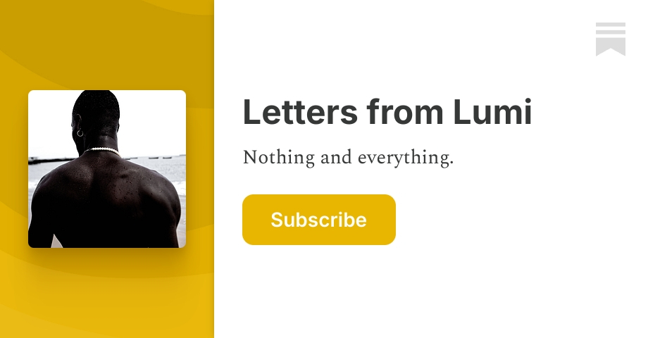 Letters from Lumi | Oluwapelumi. | Substack