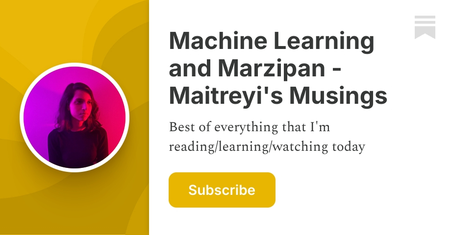 Machine Learning and Marzipan - Maitreyi's Musings | Substack