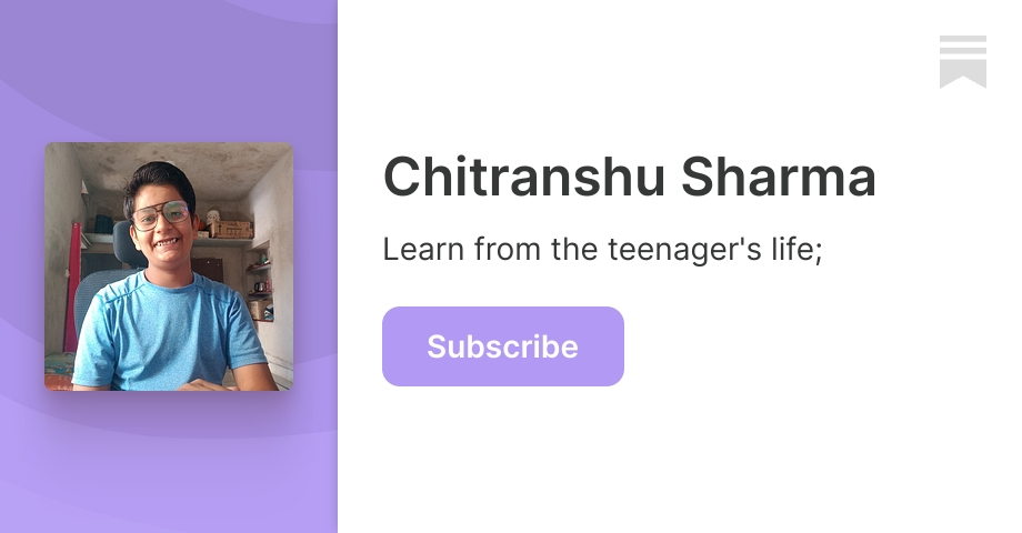 This is important to know! - Chitranshu Sharma