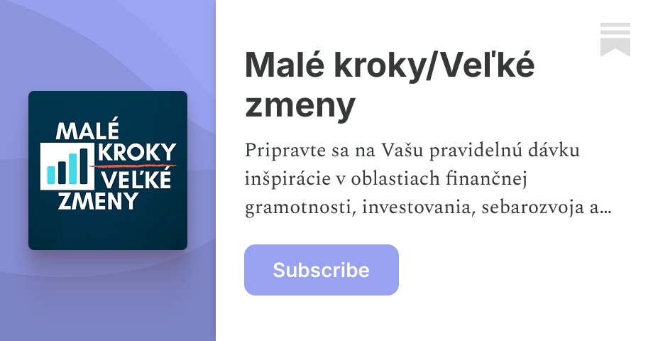 Malé kroky/Veľké zmeny | Alex Kenji | Substack