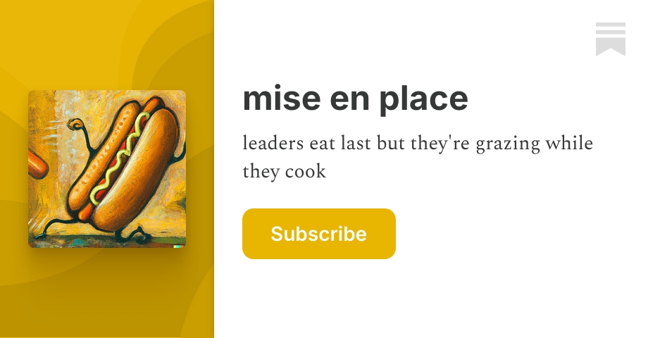 mise en place | maradine | Substack