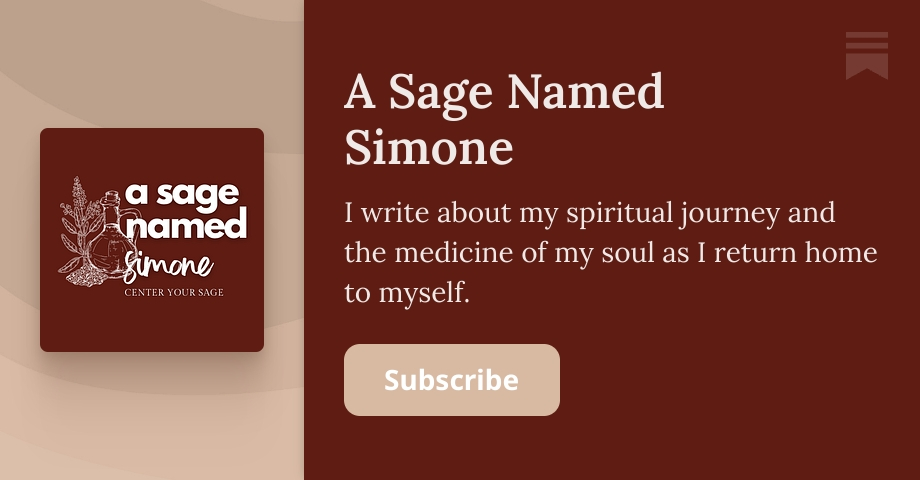 A Sage Named Simone | Marasia Simone | Substack