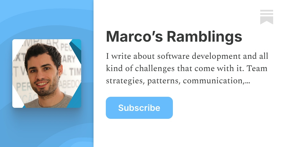Marco’s Ramblings | Marco de Freitas | Substack