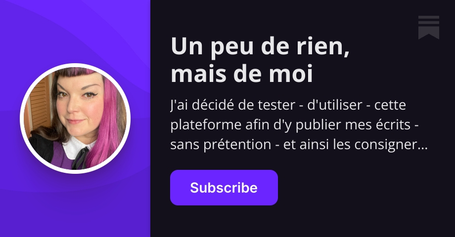 Un peu de rien, mais de moi | Marie-Pier Guillemette | Substack