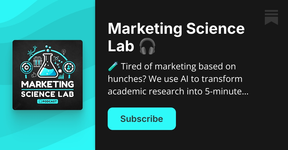Marketing Science Lab | Alex Garrido, MSL | Substack